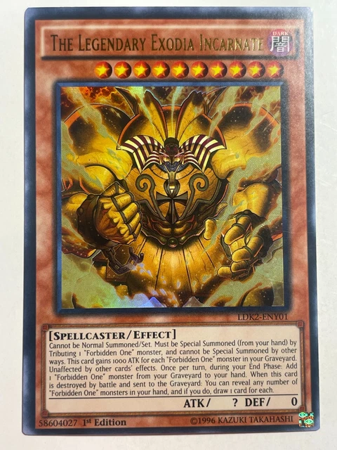 YUGIOH - THE Legendary Exodia Incarnate - LDK2-ENY01 - 1st Edition Mint $5.95 - PicClick AU