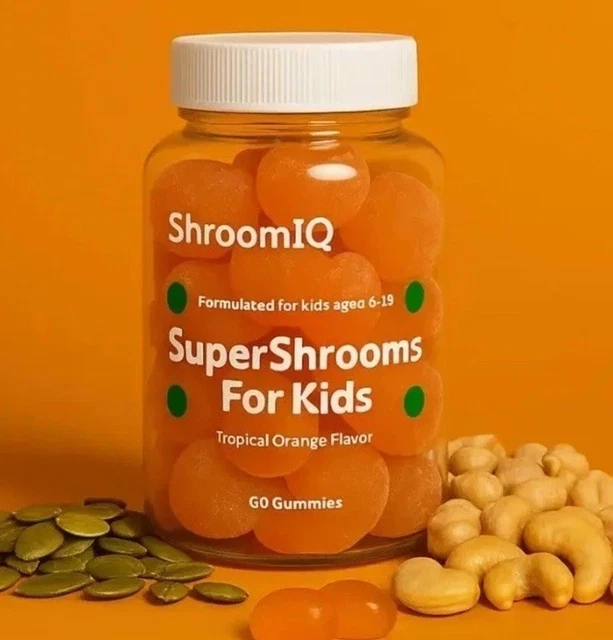 BRAND NEW SHROOM IQ SuperShrooms 12-IN-1 FOR KIDS Daily Compound ...