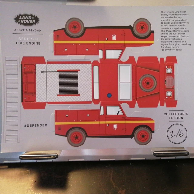 LAND ROVER DEFENDER Series 2, Card Model - Fire Service Modification £7 ...