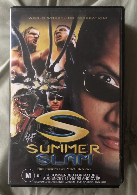 WWF WWE SUMMER Slam 2000 - VHS - Triple H, the Rock, Edge, Kurt Angle ...