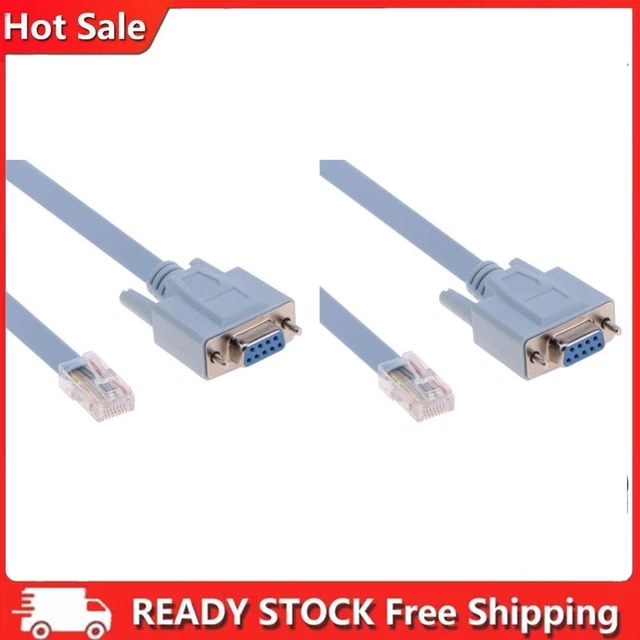 RJ45 MALE TO DB9 Female 1.5m Network Console Cable for Cisco Switch ...