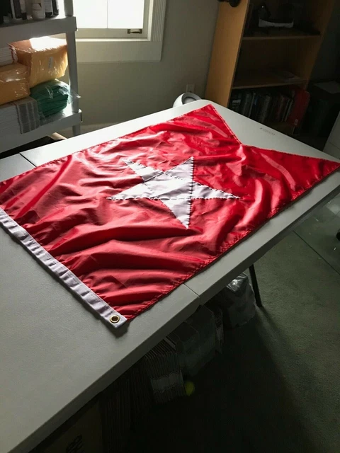 RMS TITANIC WHITE Star Line Sewn Burgee Flag 12 x 23 inches Shipping ...