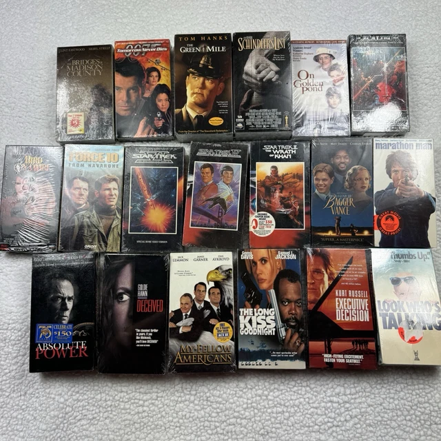 VHS MOVIE COLLECTION Sealed Watermarks 19 Movies 1990-2000s Star Trek ...