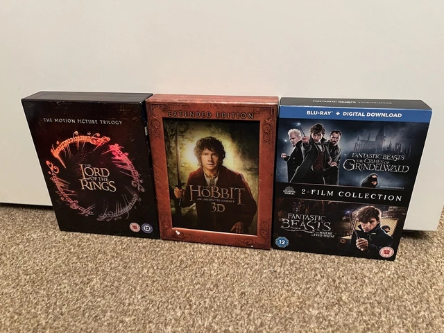 BLU-RAY MOVIE BUNDLE The Hobbit & Lord Of The Rings Trilogy + Fantastic ...