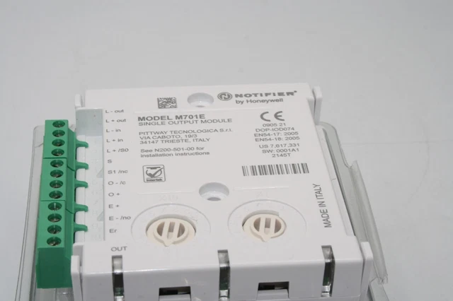 NOTIFIER M701E ANALOGES adressierbares Einzelausgangssteuermodul EUR 35 ...