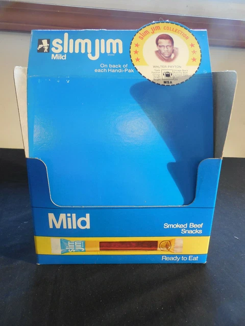 1978 SLIM JIM store Display Box RARE Walter Payton Chicago Bears avec ...