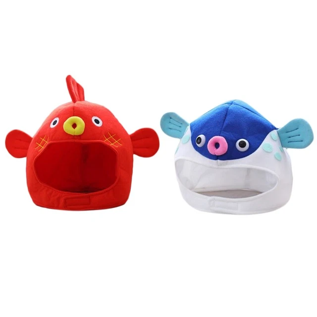 PUFFER FISH HAT for Adults Cap Cute Plush Cartoon Animal Headgear Photo ...