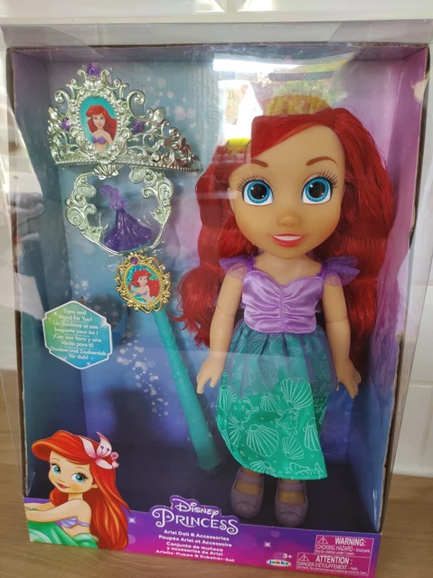 DISNEY PRINCESS ARIEL Toddler Doll Set with Tiara & Royal Wand - NEW £ ...