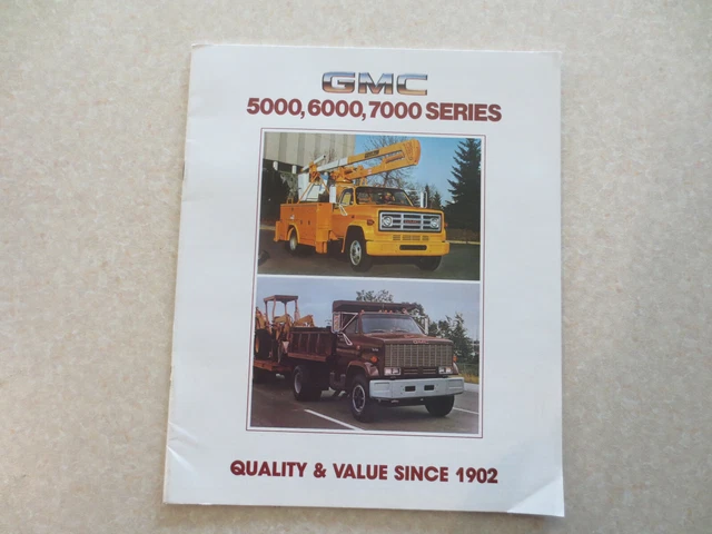 1983 GMC 5000 6000 7000 series truck range advertising booklet - USA ...