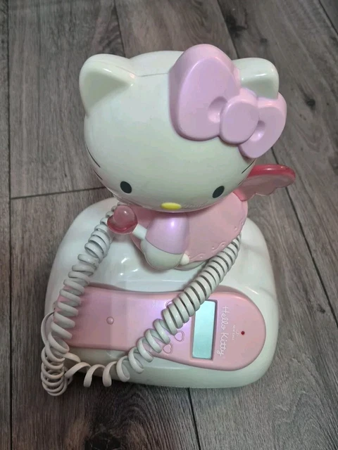 HELLO KITTY LANDLINE Phone - Tested/Fully Working - 2003 Vintage Pink ...