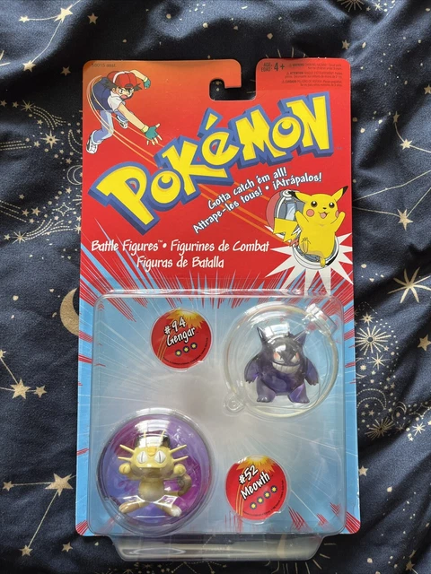 ORIGINAL VINTAGE POKÉMON Battle Figures Gengar & Meowth Sealed Box ...