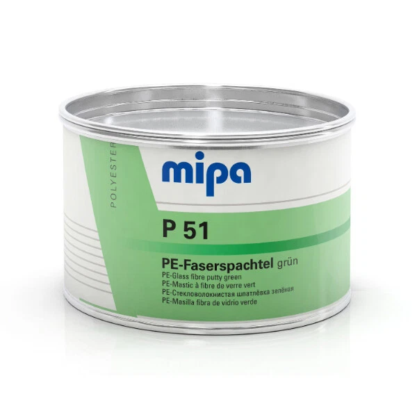 MIPA P51 FIBRE Glass Body Filler Incl Hardener 1KG Green Waterproof Car ...