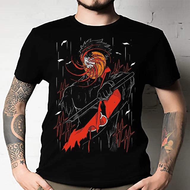 OBITO UCHIHA T-SHIRT Tobi Akatsuki Naruto Japanese Anime Black Shirt ...