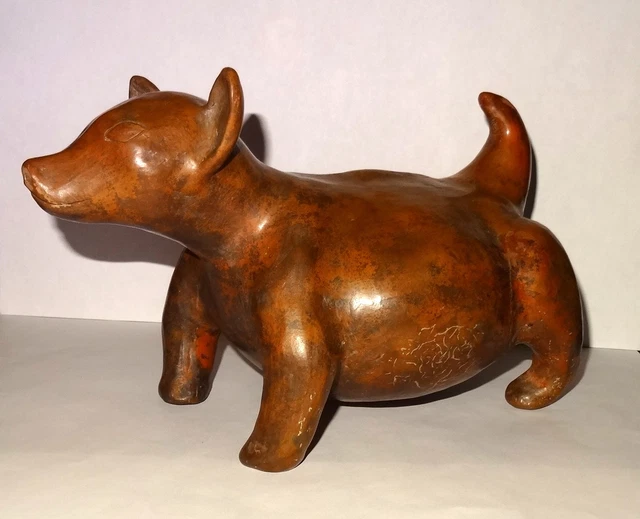 RARE CHIEN GRAS Colima - Mexico 200 Bc / 200 Ad Pre-Columbian Redware ...