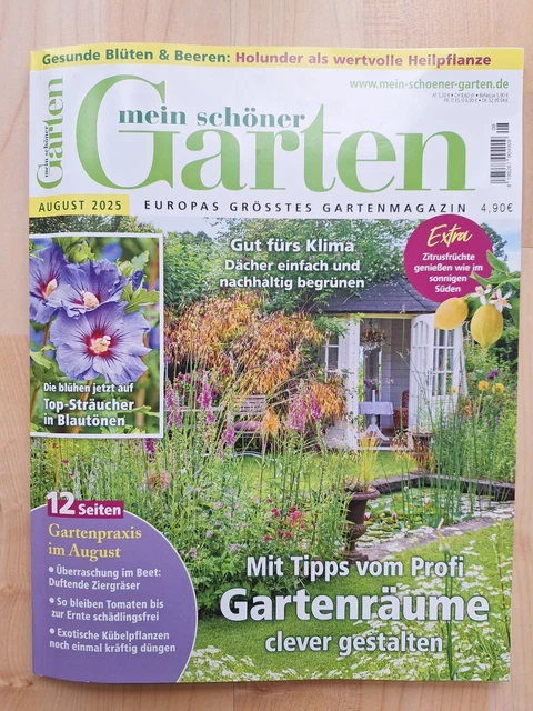 GARTENMAGAZIN &MEIN SCHÖNER Garten" Heft August 2025, 08/2025 EUR 1,00 ...