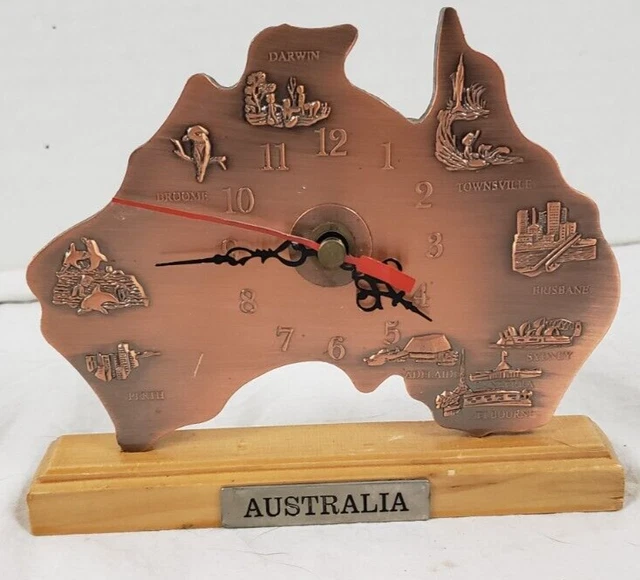 AUSTRALIA SOUVENIR MAP Clock 5" x 6" $7.99 - PicClick