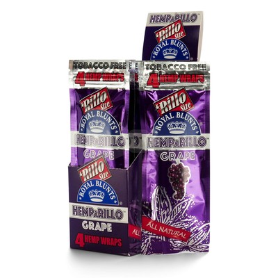 ROYAL BLUNTS RILLO Flavored Herbal Wraps Purple Grape 5/4ct Packs 20pcs ...