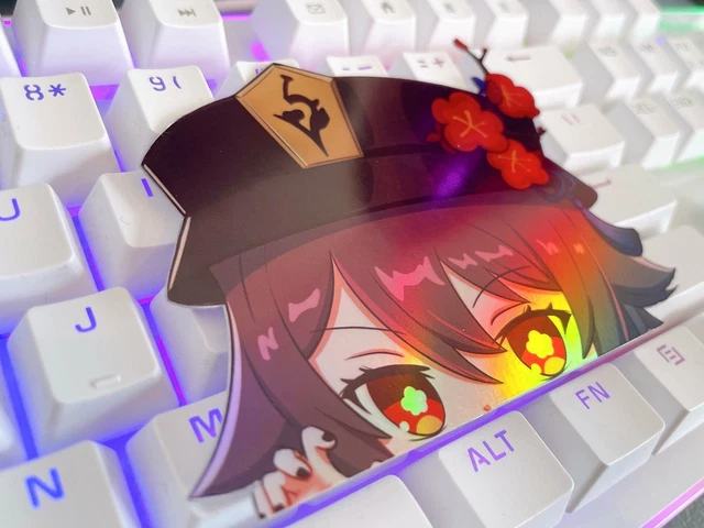 HOLOGRAPHIC HU TAO Peeker Holograpgic Genshin Impact Peeker Sticker ...