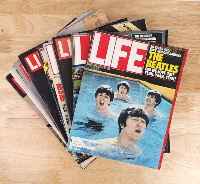 TIME MAGAZINE VINTAGE Iconic Covers Lot of 10 Kennedy Beatles Moon ...