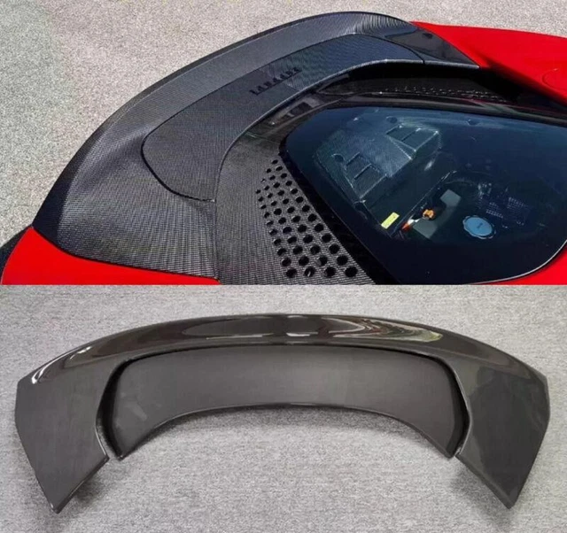 FOR FERRARI SF90 2020-21-2024 Carbon Fiber Rear Spoiler Tail Trunk Lip ...