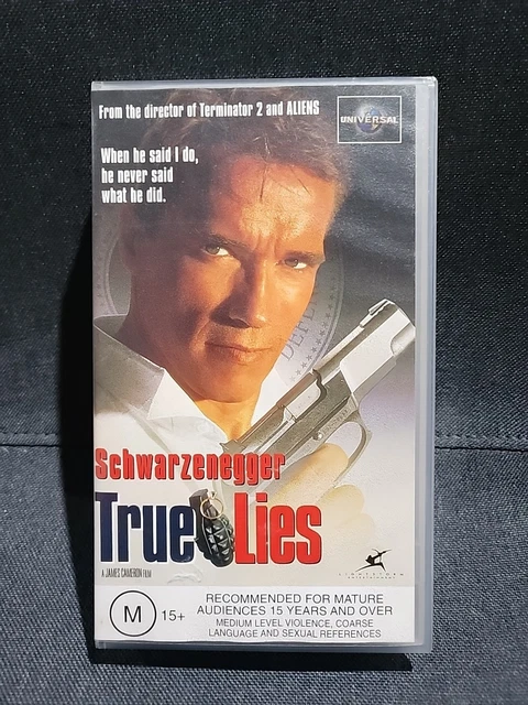 TRUE LIES VHS Tape Schwarzenegger Jamie Lee Curtis 1994 M15+ Action Comedy $17.50 - PicClick AU