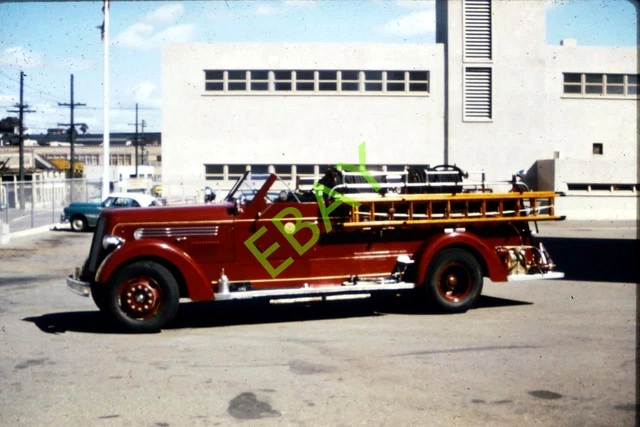 SFFD SAN FRANCISCO Fire Apparatus SLIDE: Tank Wagon-11 1948 SEAGRAVE $4 ...