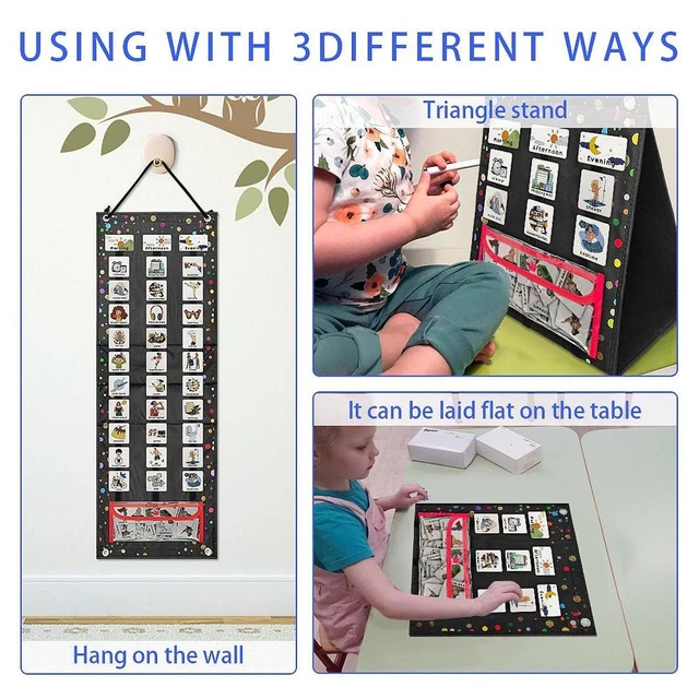KIDS VISUAL SCHEDULE Chart Special Educational Visual Behavior Tool £17.45 - PicClick UK