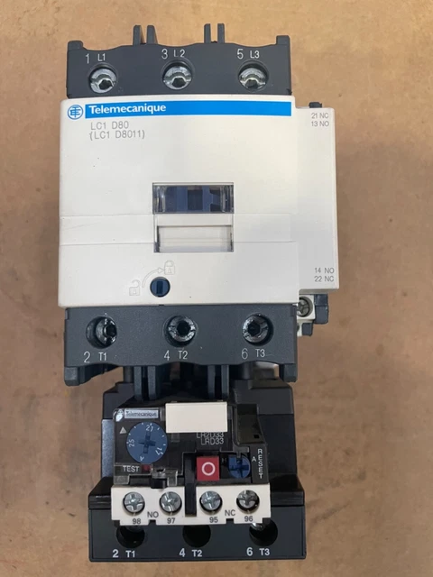 CONTACTEUR TELEMECANIQUE SCHNEIDER LC1 D80 + thermal overload relays ...