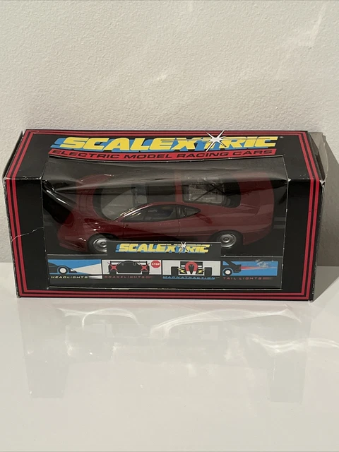 C230 SCALEXTRIC JAGUAR XJ220 - BURGUNDY ROAD CAR - Type 1 NEW Boxed ...