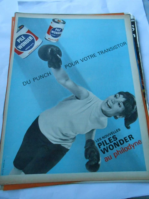 PUBLICITÉ ADVERTISING 1967 Les nouvelles Piles Wonder au Phildodyne du ...