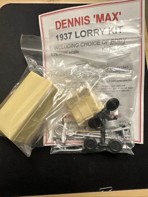 ROADSCALE MODELS WHITE metal Resin model 1/76 Dennis Max 1937 Box Lorry ...