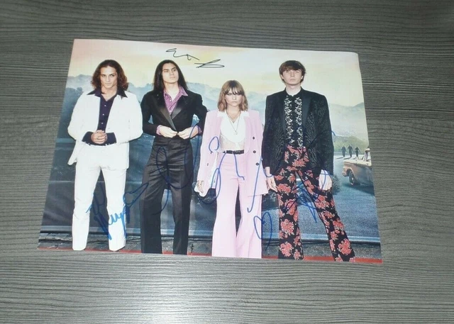 MANESKIN ESC VAINQUEUR Italie 2021, Original Signé Photo 20x27 CM (4 ...