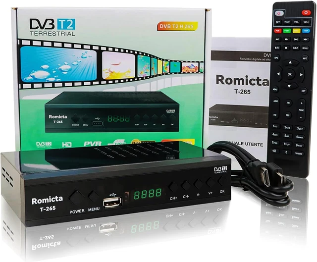 DECODER DIGITALE TERRESTRE 2025, Decoder DVB-T2/C 1080P H.265 HEVC ...