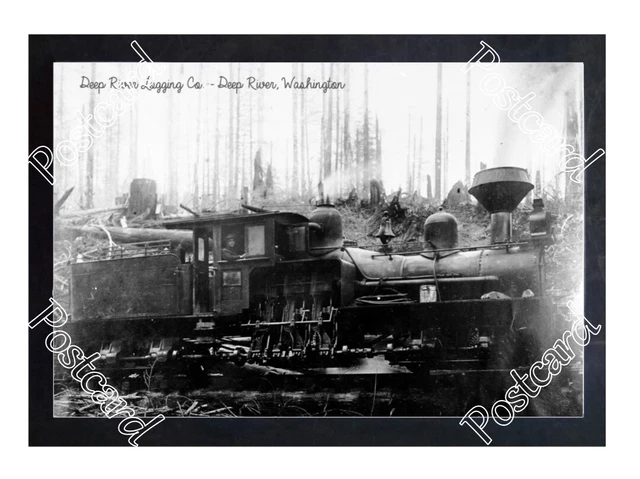 HISTORIC DEEP RIVER Logging Co. - Deep River, Washington Train Postcard ...