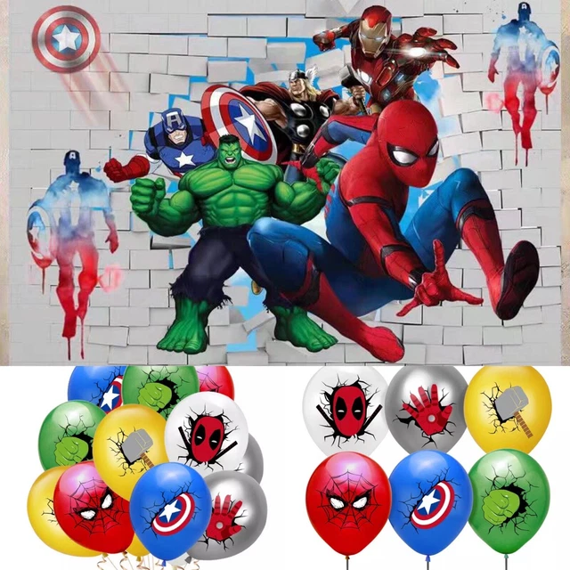 SPIDERMAN AVENGERS SUPER Heros Marvel Backdrop Banner Decorations 10 ...