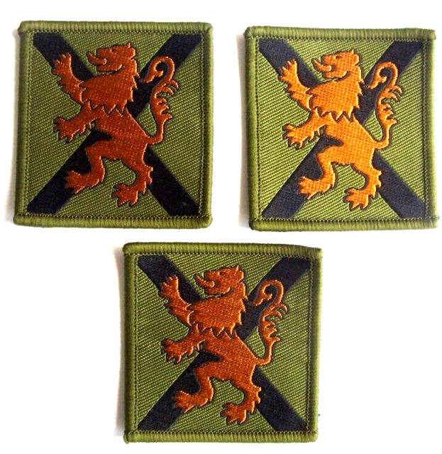ROYAL REGIMENT OF SCOTLAND OLIVE TRF ARM BADGE / PATCH x3 BRITISH ARMY ...
