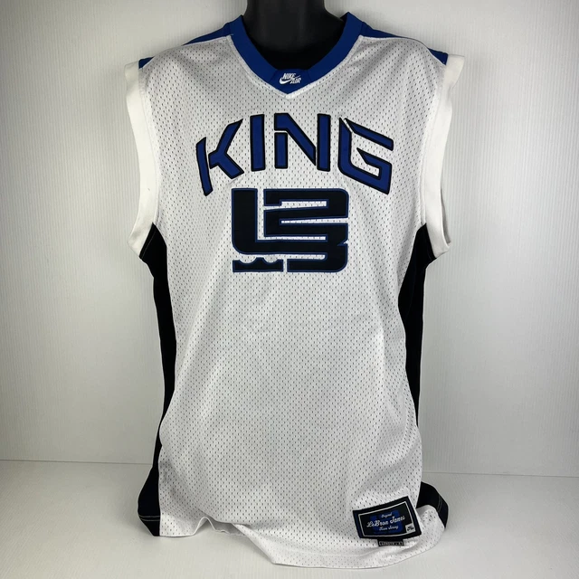NIKE AIR KING Lebron James #23 Official Jersey Mens XL White/Blue 70/88 ...