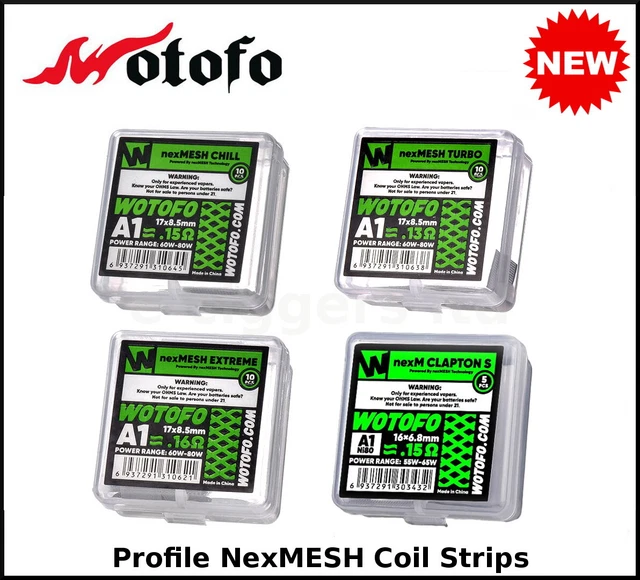 WOTOFO PROFILE 1.5 nexMESH Mesh Coils RDA RTA - Chill, Extreme, Turbo ...