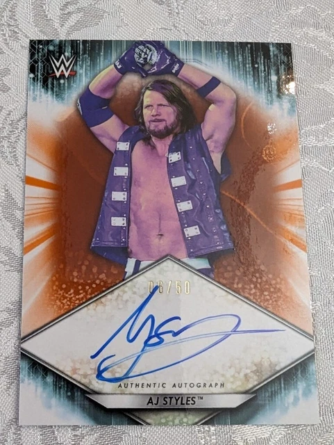 AJ STYLES 2021 Topps WWE Autograph Auto /50 $34.99 - PicClick CA