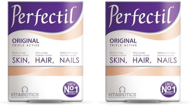 VITABIOTICS PERFECTIL TABLETS Healthy Skin Hair and 60 count ( Pack of ...