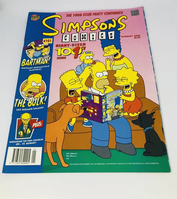 THE SIMPSONS COMIC Magazine #101 January 2005 Issue 101 Bongo Comics £4 ...
