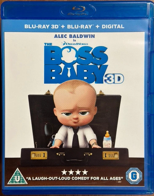 BOSS BABY 2D + 3D Blu-ray 2017 Dreamworks Animated Movie Region B £11. ...
