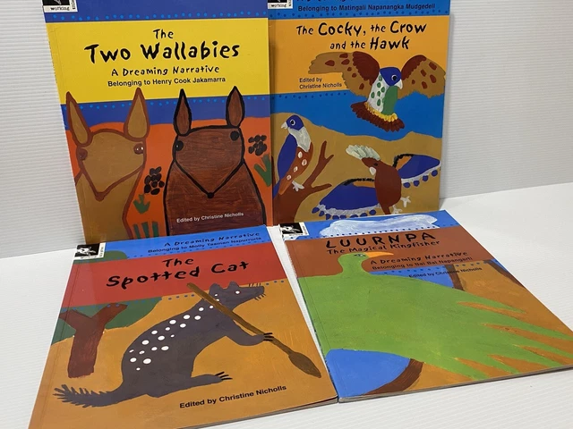 A DREAMING BUNDLE X4 2 Wallabies/Cocky/Luurnpa/Spotted Cat Aboriginal ...