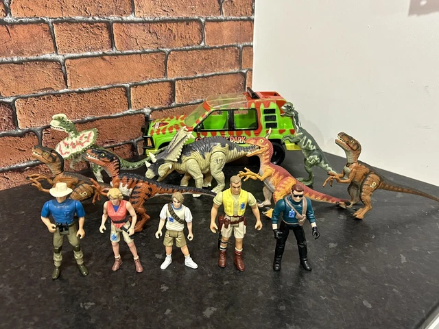 JURASSIC PARK VINTAGE BIG Bundle Figures Vehicle & Dinosaurs JP Kenner ...