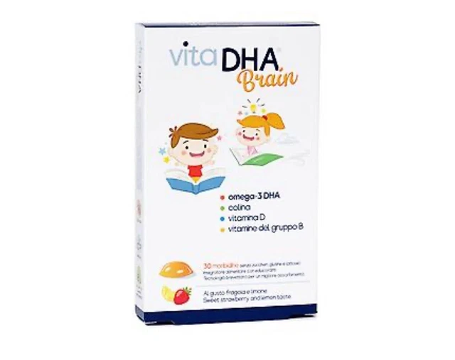 VITADHA BRAIN FUNCTION strawberry-lemon 30 chewable tablets omega-3 DHA ...