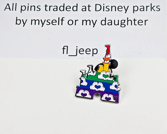 DISNEY PIN 2025 WDW Hidden Mickey Cinderella Castles - Rainbow (Pride ...