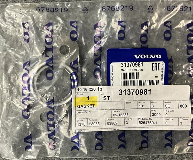 RICAMBIO ORIGINALE VOLVO per guarnizione tubo valvola Egr 31370981 EUR ...