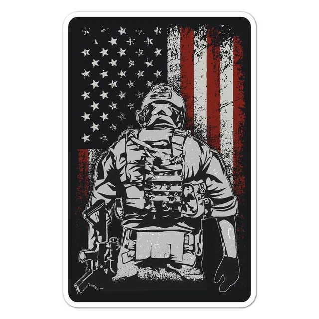 US ARMY FLAG, Vinyl Decal Sticker, Indoor Outdoor, 3 Sizes, #7814 $5.06 ...