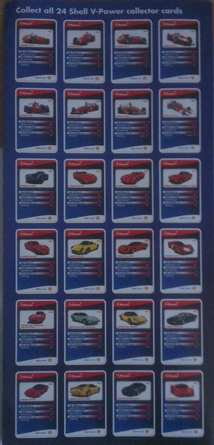 SHELL V POWER Limited edition Ferrari collectors cards *MINT* FULL SET ...
