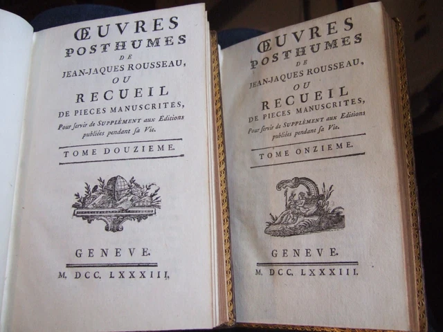 LOT LIVRES ANCIENS, 1783, rare, 2 volumes, Rousseau EUR 23,75 - PicClick FR